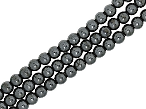 Hematine Multi-Color 6mm Round Bead Set of 30 Strands - JLW13463 | JTV