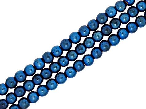 Hematine Multi-Color 6mm Round Bead Set of 30 Strands - JLW13463 | JTV