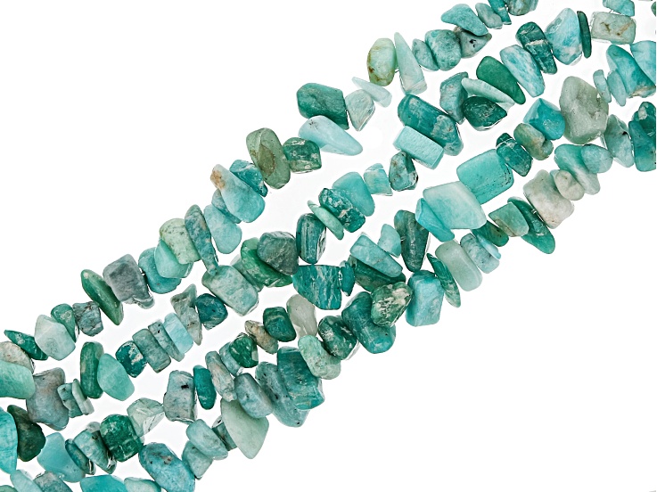Green Amazonite Chip Endless Bead Strand Approximately 30-32" in Length ...