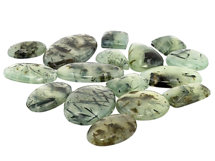 Prehnite Grooved Cabochon Assorted Size and Shape 1/4lb Mix - JLW14085G ...