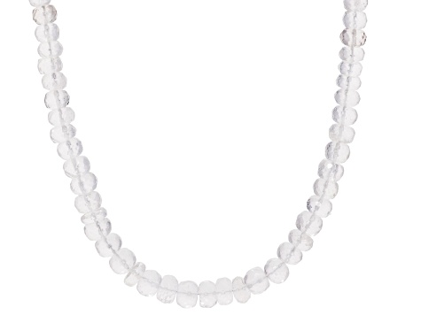 Clear Quartz 7x4-9x6mm Graduated Faceted Rondelle Bead Strand ...