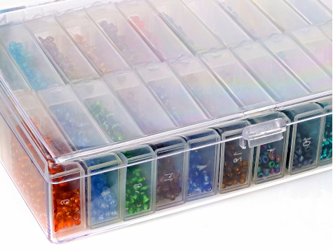 Glass Seed Beads In Storage Case In Size 8/0 In Assorted Colors ...