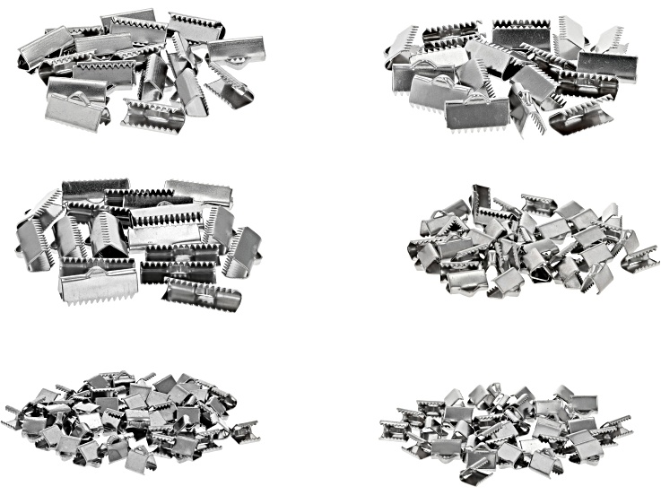 Stainless Steel Crimp Ends in 6 Sizes Appx 200 Pieces Total - JMKIT1653 ...