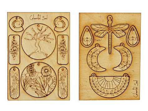 Vintaj Wandering Pathways Wooden Jewelry Pop-Outs Appx 37 Pieces Total ...