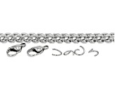 Stainless Steel 4 Sided Tubular Link Chain with Lobster Clasps and Jump ...