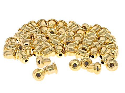 18k Gold over Stainless Steel and Stainless Steel Disk Post Earrings ...