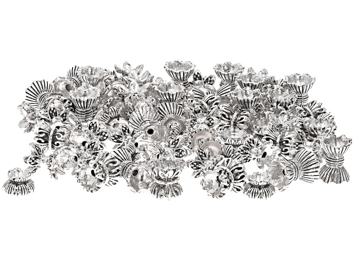 Bead Cup Kit in Antique Silver Tone in Assorted Shapes - JMKIT1882 | JTV