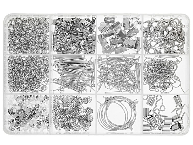 Silver Tone Findings Assortment Kit of 780 - JMKIT1925A | JTV
