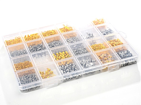 Silver & Gold Tone Earring Finding Assortment Set of 1770 - JMKIT2118 | JTV
