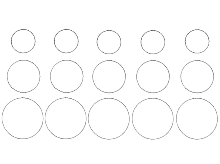 Stainless Steel Assorted Size Open Circle Twisted Focal Ring Set of 15 ...
