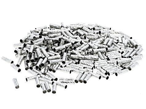 Gold & Silver Tone Diamond Cut Texture Tubes Set of 1000 - JMKIT2168 | JTV