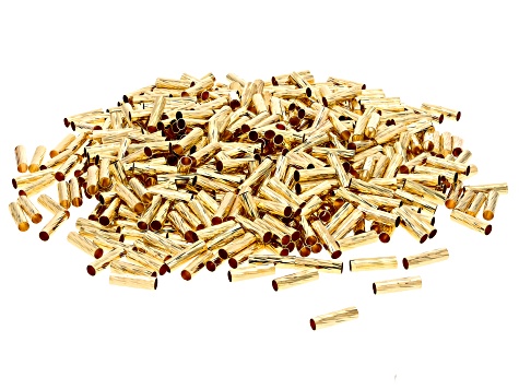 Gold & Silver Tone Diamond Cut Texture Tubes Set of 1000 - JMKIT2168 | JTV