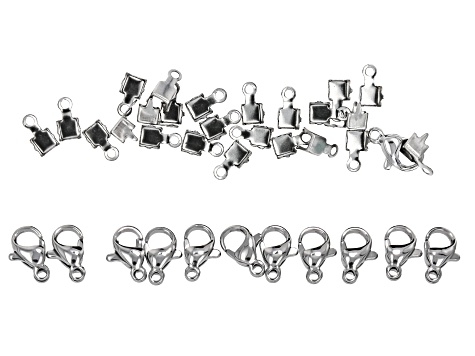 Multicolor Crystal & Stainless Steel Unfinished Chain, Connector ...