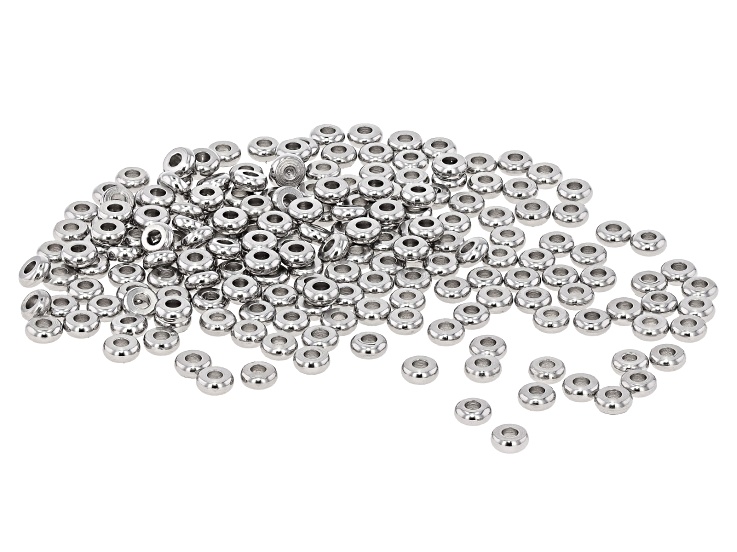 Stainless Steel 3x1mm Spacer Bead Set of 200 - JMKIT2235A | JTV