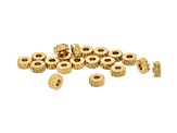 18K Gold Over Stainless Steel Assorted Size Diamond Cut Spacer Bead Set ...