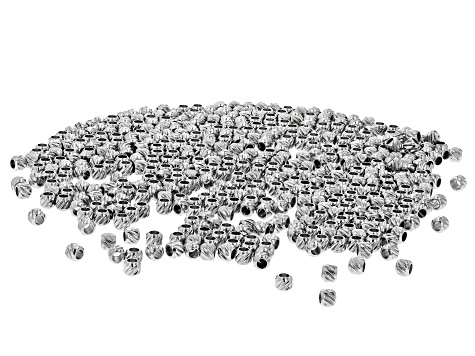 Stainless Steel Line Textured 3mm Bead Set of 500 - JMKIT2277 | JTV