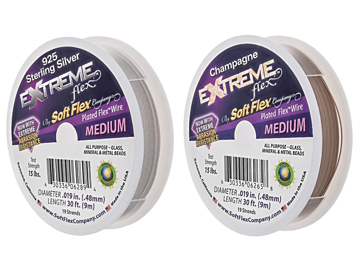 Soft Flex Extreme Flex Champagne & Sterling Silver Color .019" Beading ...