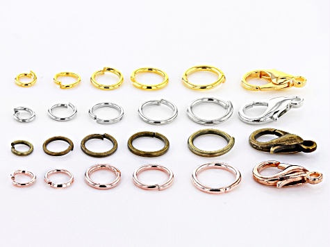 Jump Ring and Clasp Set in 4 Colors and 5 Sizes of Jump Rings with Ring ...