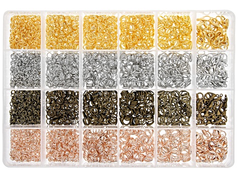 Jump Ring and Clasp Set in 4 Colors and 5 Sizes of Jump Rings with Ring ...