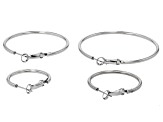Stainless Steel Round Hoop with Omega Closure in Assorted Sizes Set of ...