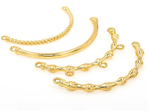 Gold Tone Assorted Curved Connector Bars Set of 40 - JMO188 | JTV