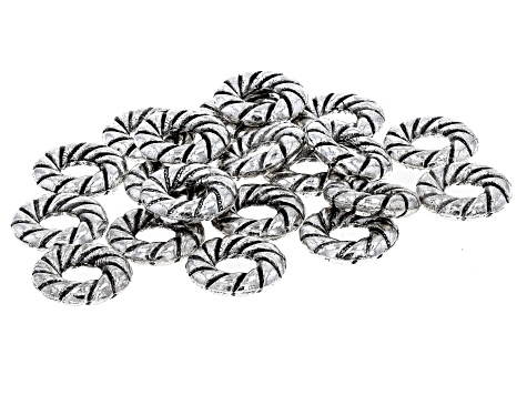 Antique Silver Tone Fancy Assorted Jump Rings Set of 200 - JMO190 | JTV