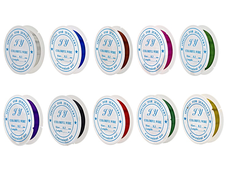 Multi-Color 28 Gauge Wire Total of 10 Spools - JMO687 | JTV