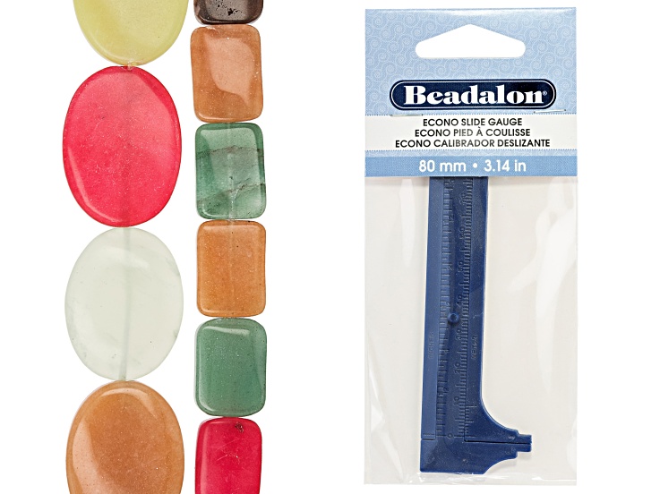Econo Slide Bead Gauge & Multi-Stone 13x18-15x20mm Rectangle & 21x29 ...