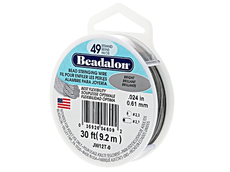 49 Strand Stainless Steel Bead Stringing Wire in 4 Diameters appx 120 ...