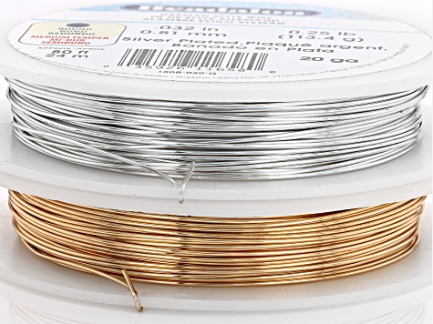 German Style Half-Hard Round 20G Wire 1/4lb Spools in Gold Tone ...