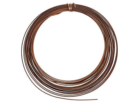 18 Gauge Half Round Wire in Antiqued Copper Appx 7 Yards - PWW009C | JTV