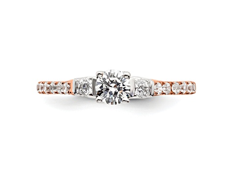 10K Two-tone Lab Grown Diamond VS/SI GH, Complete Engagement Ring 0 ...