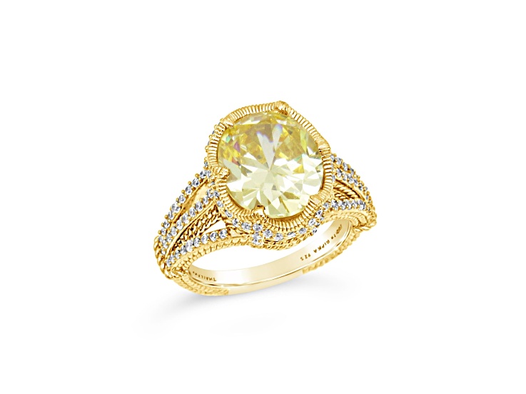 Judith Ripka 8.2ct Canary Yellow and 0.93ctw White Bella Luce Diamond ...