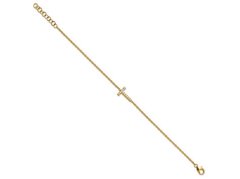 18k Yellow Gold Over Bronze Rope Paperclip Figaro Link Bracelet Set of 3