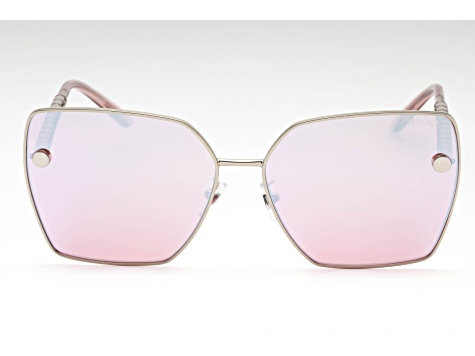 Versace Silver Tone Frame / Pink Mirrored Lenses Sunglasses - 11BRBA | JTV