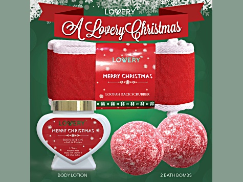 Lovery Bath And Body Christmas Gift Basket - Strawberry & Sandalwood ...