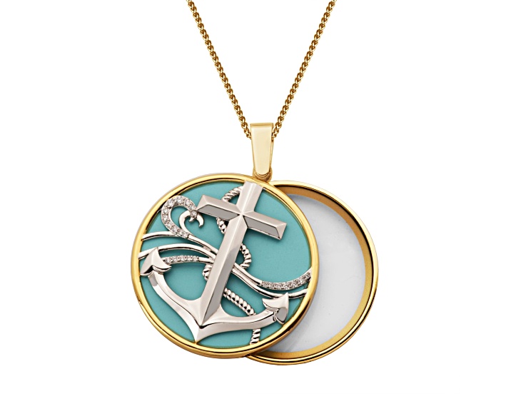 Bella Luce Lux Vue Bronze Magnifying Glass & Mirror Pendant with Chain ...