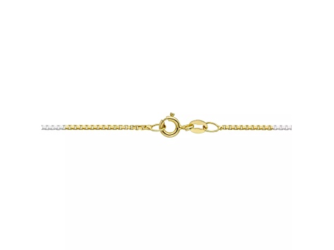 Tri-Tone Sterling Silver Box Chain Necklace-20" - 11WRQC | JTV