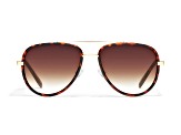 Quay All In Mini Tortoise Aviator Frame / Brown Lenses Sunglasses ...