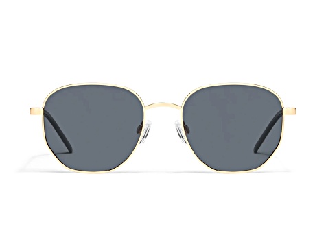 Quay Big Time Gold Round Frame / Smoke Polarized Lenses Sunglasses ...