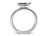 Rhodium Over Sterling Silver Stackable Expressions Marcasite Heart Ring - 125SPA | JTV