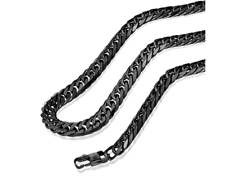 Invicta Jewelry Double Curb Black Plated Steel Necklace - 24" - 12KNKC ...