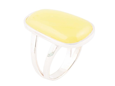 Barse Jewelry Madeleine Yellow Jade and Sterling Silver Ring - 1348JA | JTV