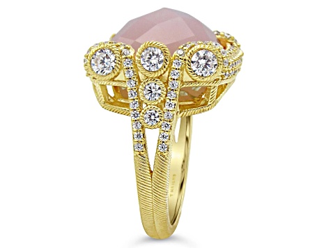 Judith Ripka 10.5ct Pink Chalcedony And 2.36ctw Bella Luce 14K Gold ...