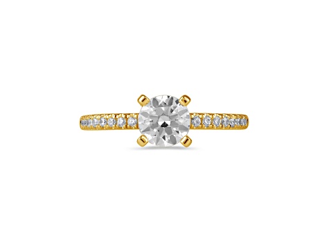 Round White Lab Grown Diamond Ring 14K Yellow Gold 1.15ctw - 143RJB | JTV