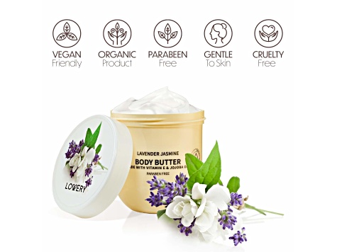 Lovery Lavender Jasmine Body Butter - 2Pc Whipped Cream - 14G1YG | JTV