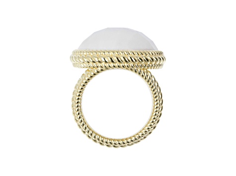 Judith Ripka White Agate 14K Gold Clad Verona Ring - 14NQ5B | JTV