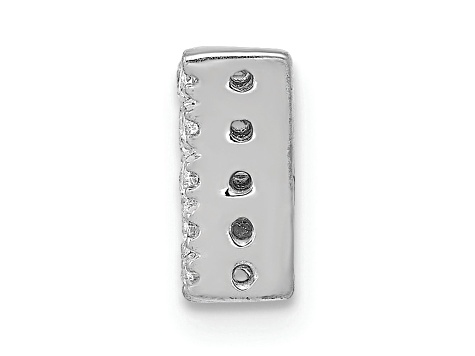 Rhodium Over 14K White Gold Diamond Letter W Initial Charm - 14X5ZW | JTV