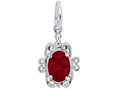 Silver January Crystal Charm - 155ZDA | JTV