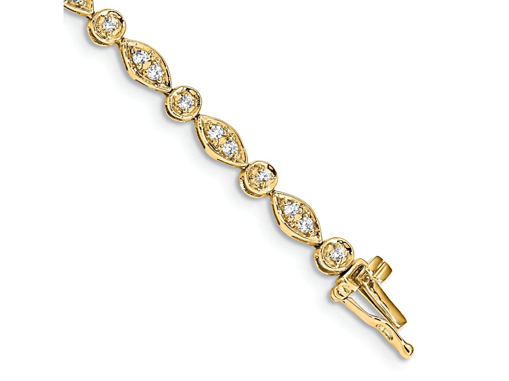 14k Yellow Gold Diamond Bracelet - 159CMC | JTV